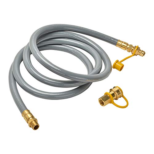 only fire 12 Ft 3/4" ID Natural Gas Hose with Quick Connect/Disconnect Fittings for NG/LP Propane Appliances,Grill,Generator,Patio Heater,Pizza Oven,etc.