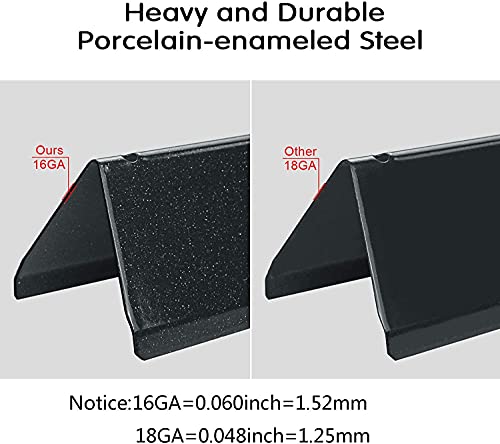 Hisencn 7638 7639 Cast Iron Grates, 7636 Flavorizer Bars and 69787 Burner Tube for Weber Spirit I & II 300 Series, Grill Repair Part Kit for Spirit E310 S310 E320 S320 E330 S330