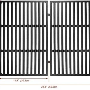 Hisencn 7638 7639 Cast Iron Grates, 7636 Flavorizer Bars and 69787 Burner Tube for Weber Spirit I & II 300 Series, Grill Repair Part Kit for Spirit E310 S310 E320 S320 E330 S330