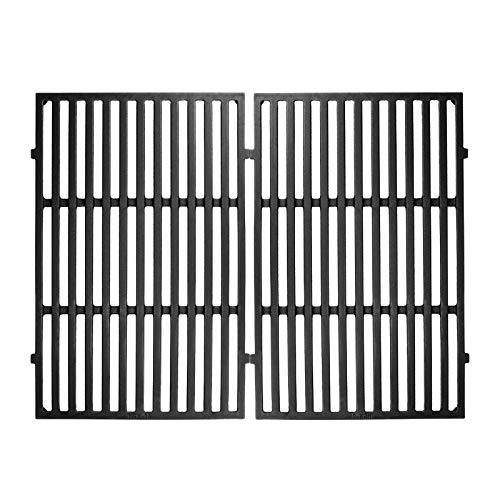 Hisencn 7638 7639 Cast Iron Grates, 7636 Flavorizer Bars and 69787 Burner Tube for Weber Spirit I & II 300 Series, Grill Repair Part Kit for Spirit E310 S310 E320 S320 E330 S330