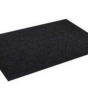 BBQ Grill Splatter Mat for Gas Electric Oven & Smokers - Absorbent Grill Pad Washable Floor Mat Protects Deck and Patio from Grease Splatter (30'' x 48'', Black) Plus Reusable Cleaning Cloths(2)