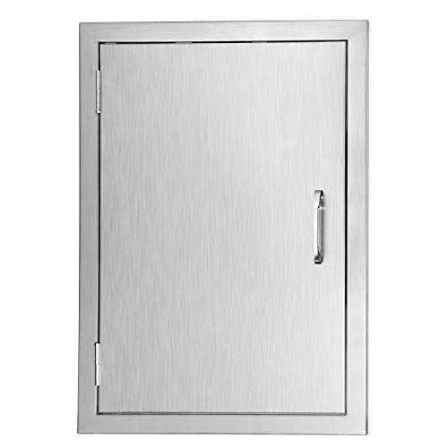 BBQ Access Door 17W x 24H BBQ Island Door Brushed Stainless Steel Perfect for Outdoor Kitchen or BBQ Island (17W x 24H)