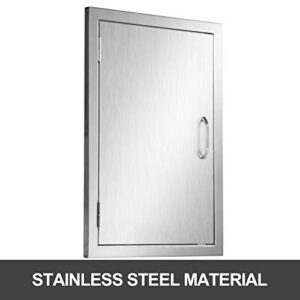 BBQ Access Door 17W x 24H BBQ Island Door Brushed Stainless Steel Perfect for Outdoor Kitchen or BBQ Island (17W x 24H)