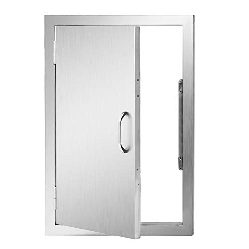 BBQ Access Door 17W x 24H BBQ Island Door Brushed Stainless Steel Perfect for Outdoor Kitchen or BBQ Island (17W x 24H)