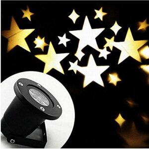 Lightess Christmas Projector Light Star Moving Holiday Decorations Outdoor Indoor Decor LED Landscape Projection Spotlight, Warm White, YG-TYD