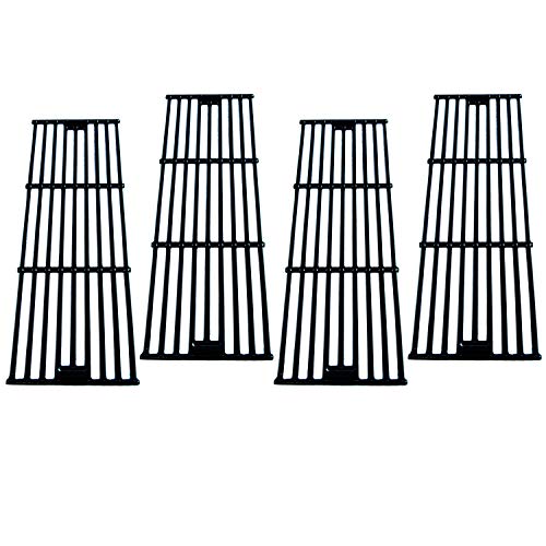 Direct Store Parts DC114 (4-Pack) Polished Porcelain Coated Cast Iron Cooking Grid Replacement for Chargriller, King Griller Gas Grill (4)