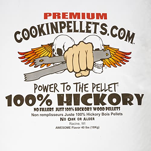 CookinPellets Premium Hickory Grill Smoker Smoking Wood Pellets, 40 Pound Bag Bundle with CookinPellets Black Cherry Smoker Smoking Hardwood Wood Pellets, 40 Pound Bag