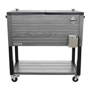 permasteel ps-205-gry-am 80 quart patio cooler, gray