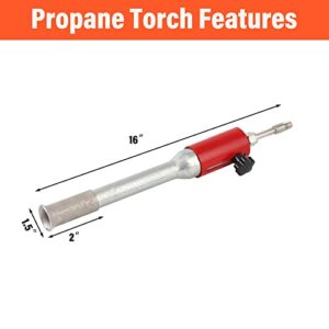 LAOTZU FORGE Propane Forge Burner, High 90K BTU Output Metal Forge Burner- Heats up to 2600°F, Gas Ball Valve, Air Choke to Adjust Flame, Brass Gas Fitting, Forge Burner for Metal Knife Making Farrier Forge Furnace for Starter (1 Burner)