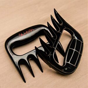 SILKBON Meat Claws, Best Pulled Pork Shredder, Meat Shredder Claws, Bear Claws Paws BBQ Smoker Shredding Non-Slip Curved Claw Handles for Lifting, Serving Grilling Chicken, Turkey Meat Tenderizer