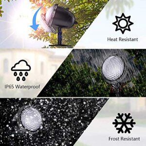 Decorative Lighting Projectors Outdoor, IP65 Waterproof Projection Lamp with Remote Control & Timer Function for Xmas Holiday Party Garden Patio Decoration