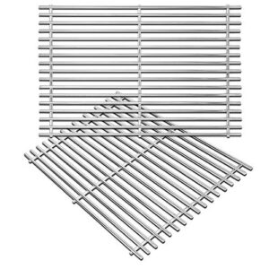 dcyourhome 7528 cooking grates for weber genesis e and s series 300 e310 e320 s310 s320 gas grills, 304 stainless steel grid 2 pack for pit boss pb700 series grates 19.5 x 12.9 x 0.6