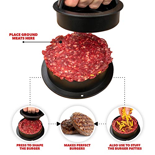 Burger Press Hamburger Patty Maker Stuffed Smash Burgers Mini Sliders Press Kit Nonstick Exultimate