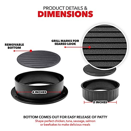 Burger Press Hamburger Patty Maker Stuffed Smash Burgers Mini Sliders Press Kit Nonstick Exultimate