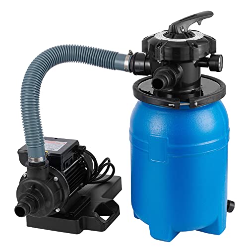 ZBPRESS Sand Filter Pump 1/3HP,10" Tank Sand Pool Filters for Above Ground Pools,2640 GPH,for Pools Up to 10000 Gallons,22 Pound Capacity