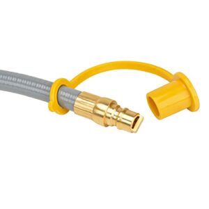 only fire 24 Feet Natural Gas Hose with 3/8" Male Flare Quick Connect/Disconnect for Most Grill, Fire Pit, Patio Heater and More