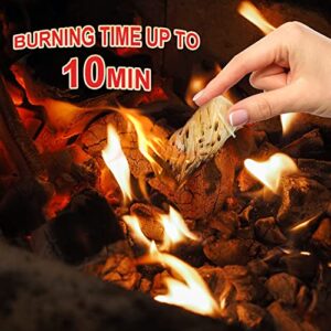 Shwuevei 65 pcs Fire Starter - Natural Fire Starters for Fireplace, Pellet Stove & Wood, Fire Pit, Smoker, BBQ, Chimney, Pizza Oven - Fire Starters for Grill, Charcoal Starter