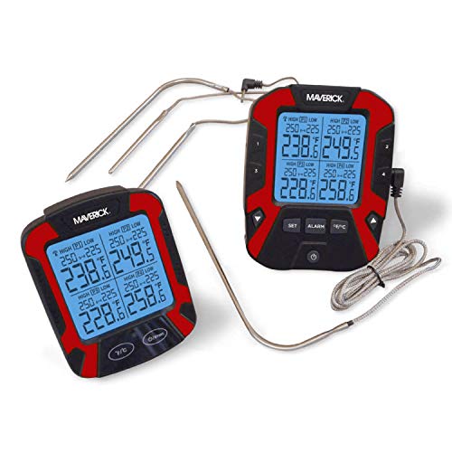 Maverick XR-50 Extended Range Digital Remote Wireless 4 Probe BBQ & Meat Thermometer from SnS Grills