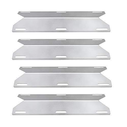 SP1231 (4-pack) Stainless Steel Heat Plate, Heat Shield, Heat Tent, Burner Cover, Vaporizor Bar, and Flavorizer Bar for Costco Kirland, Glen Canyon, Jenn-air, Nexgrill, Sterling Forge, Lowes Model Grills