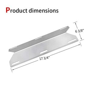 SP1231 (4-pack) Stainless Steel Heat Plate, Heat Shield, Heat Tent, Burner Cover, Vaporizor Bar, and Flavorizer Bar for Costco Kirland, Glen Canyon, Jenn-air, Nexgrill, Sterling Forge, Lowes Model Grills