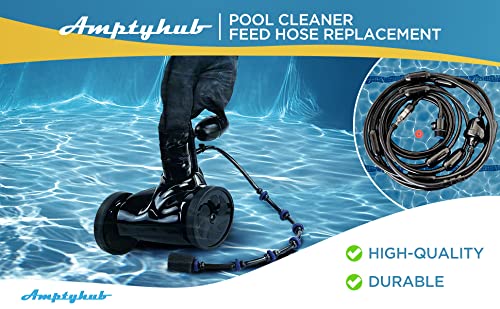 Amptyhub G6 Pool Cleaner Feed Hose Replacement for Zodiac Polaris 280 380 Black Max pool cleaner (Not compatiable With Polaris 360)