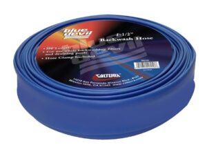 blue devil 100-foot backwash hose for pool with hose clamp, 1-1/2″ w x 100′ l