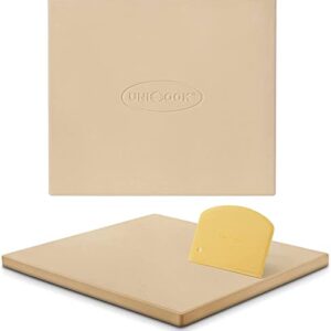 Unicook Large Pizza Stone 16 Inch, Heavy Duty Cordierite Pizza Grilling Stone, Bread Baking Stone, Thermal Shock Resistant Pizza Stone for Oven Grill, Baking Pizza, Bread, Cookie, Rectangular 16 x 14