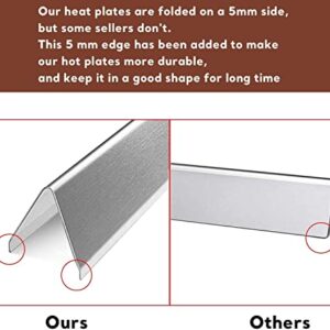 QuliMetal Stainless Steel Flavor Bars and Heat Deflector for Weber Genesis 300 Series Grills (2011-2016), 17GA, Stainless Steel, Replacements for Weber 7620 7621 65505 7622