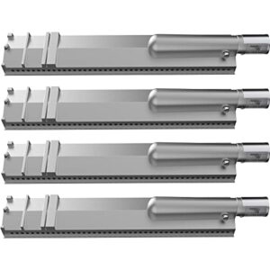 vevor grill burners, stainless steel bbq burners replacement, 4 packs grill burner replacement, flame grill with 15.9″ length barbecue replacement parts with evenly burning for for premium gas grills