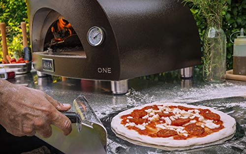 ALFA Brio Antique Red Liquid Propane Countertop Outdoor Pizza Oven