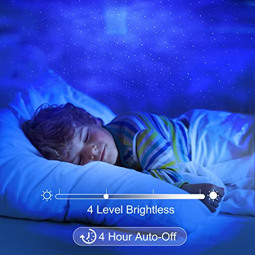 Star Projector, 4 in 1 Galaxy Projector with 3D Northern Lights, Nebula, Green Stars & Remote Control, Star Projector Galaxy Light,Gift for Kids/Birthdays/Christmas/Halloween(White)