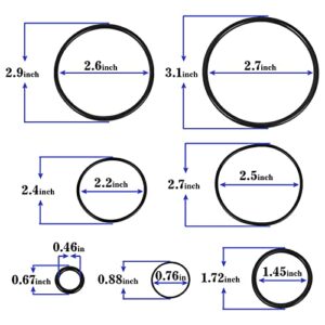 R0358000 O-Ring Replacement Kit for Zodiac Janay DE DEL DEV CL CV Series Cartridge Pool Filter, Compatible with Models CV340 CV460 CV580 CL340 CL460 CL580 DEV48 DEV60 DEL48 DEL60