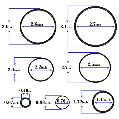 R0358000 O-Ring Replacement Kit for Zodiac Janay DE DEL DEV CL CV Series Cartridge Pool Filter, Compatible with Models CV340 CV460 CV580 CL340 CL460 CL580 DEV48 DEV60 DEL48 DEL60