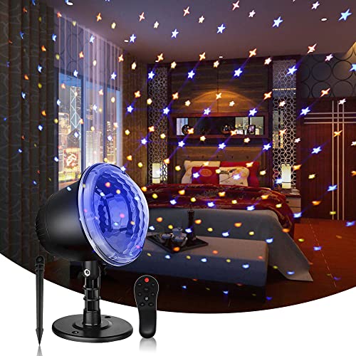 Star Projector, Syslux Star Night Light for Kids, Holiday Projector Outdoor with 4 Modes and Remote Control Waterproof Christmas Lights for Bedroom Party Wedding Landscape Halloween Xmas Decorations