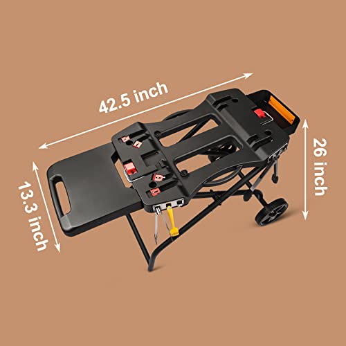 QuliMetal Portable Grill Cart for Weber Q1000, Q2000 Series Gas Grills and Blackstone 17” 22” Table Top Griddles, Portable Griddle Stand