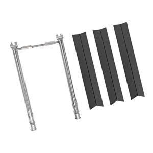 grilling corner repair kit 7635 69785 for weber spirit i & ii 200 with front control, spirit e210, e220, s210, s220 (stainless steel burner and porcelain flavorizer bars)