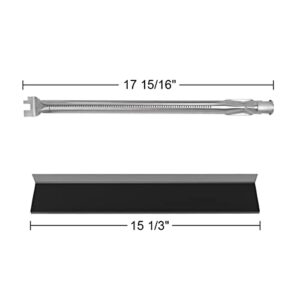 Grilling Corner Repair Kit 7635 69785 for Weber Spirit I & II 200 with Front Control, Spirit E210, E220, S210, S220 (Stainless Steel Burner and Porcelain Flavorizer Bars)