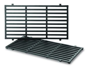 weber porcelain-enameled cooking grates for spirit 200 series gas grills (2 grates/pack) (17.5 x 10.2 x 0.5) , black