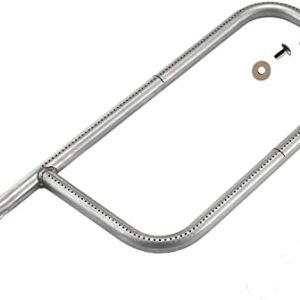 SUONA 41862 20.5 Inch 304SS Grill Burner Tube with Screw for Weber Q200, Q220, Q2000, Q2200 Grill Parts for Weber Q Series 396000 396001 396002 566002 53060001 54060001 60041 1-Pack BR-41