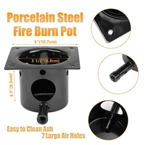 Hisencn Porcelain-Enameled Fire Burn Pot and Hot Rod Ignitor Kit Replacement Parts for Pit Boss and Traeger Pellet Grill with Screws and Fuse