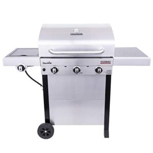 char-broil 463370719 performance tru-infrared 3-burner cart style liquid propane grill, stainless steel