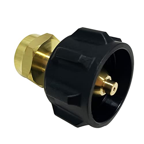 Solid Brass QCC1 Propane Supplement Adapter Ropane Cylinder Inflating Connector Fit for 1LB Cylinder Tank Coupler Cylinder