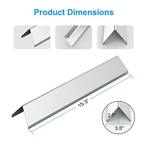 LS'BABQ 7635 15.3 Inch Flavorizer Bars for Weber Spirit 200 Series Gas Grills, Spirit E210, S210, E220, S220 Gas Grills with Front Control Knobs, Weber 7635 Gas Grills, Set of 3/15.3" x 3.5" x 2.5"