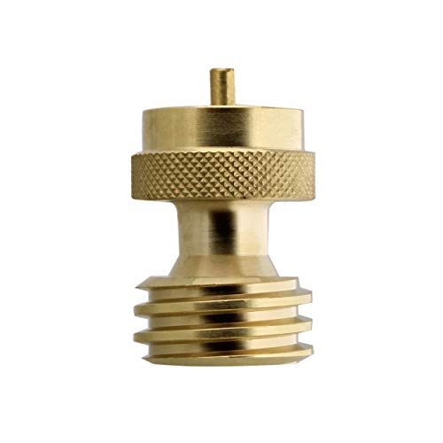 BISupply Propane Adapter 1lb to 20lb - Solid Brass Steak Saver Refill Adapter Fitting for Disposal Throwaway Cylinder