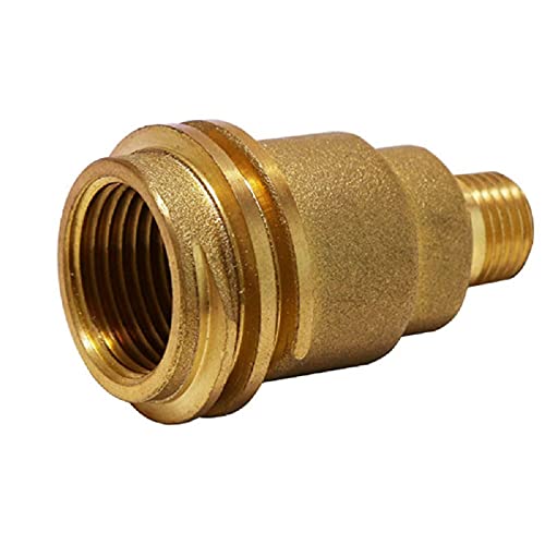 Chironal 2Pcs Brass 5042 Male QCC1 Acme Nut Propane Gas Fitting Adapter with 1/4 Inch Male Pipe Thread Propane Gas Quick Connector Fittings(2Pcs 5042 QCC1)