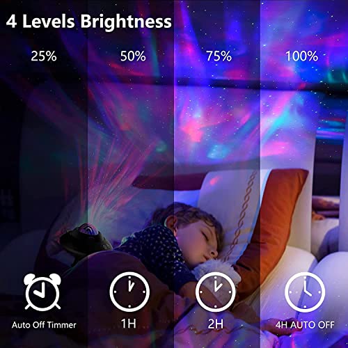 Aurora Projector Galaxy Light for Bedroom, RayGalax Star Projector Night Light with Remote Control, Bluetooth Music Speaker, Timer, Northern Light Star Nebula Lamp Trippy Projector for Kids, Adults