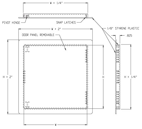 Acudor - Z90606SCWH - PA-3000 Series (PA0609) 6x9 Flush Non-Rated Plastic Access Door