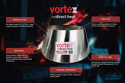 Medium BBQ Vortex™ BGE Kamado Kettle Charcoal (in)direct cooking - GENUINE, USA MADE