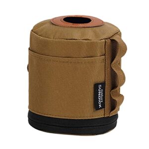 segolike portable gas tank protective case fuel cylinder oxford cloth canister storage cover for travel accessories bbq picnic hiking, brown l