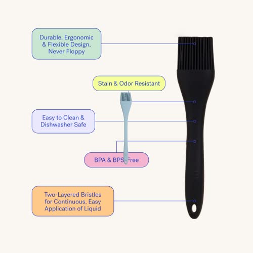 GIR: Get It Right Premium Silicone Basting Brush - Heat Resistant BBQ, Pastry, Turkey Brush - Perfect for Cooking, Grilling, and Baking - Ultimate, Navy